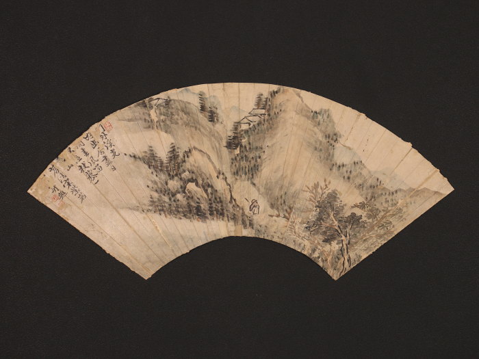 【模写】【伝来】az3245〈宋紫岩〉扇面 山水図 マクリ 中国画 宋紫石の師の落札情報詳細 - Yahoo!オークション落札価格検索 オークフリー