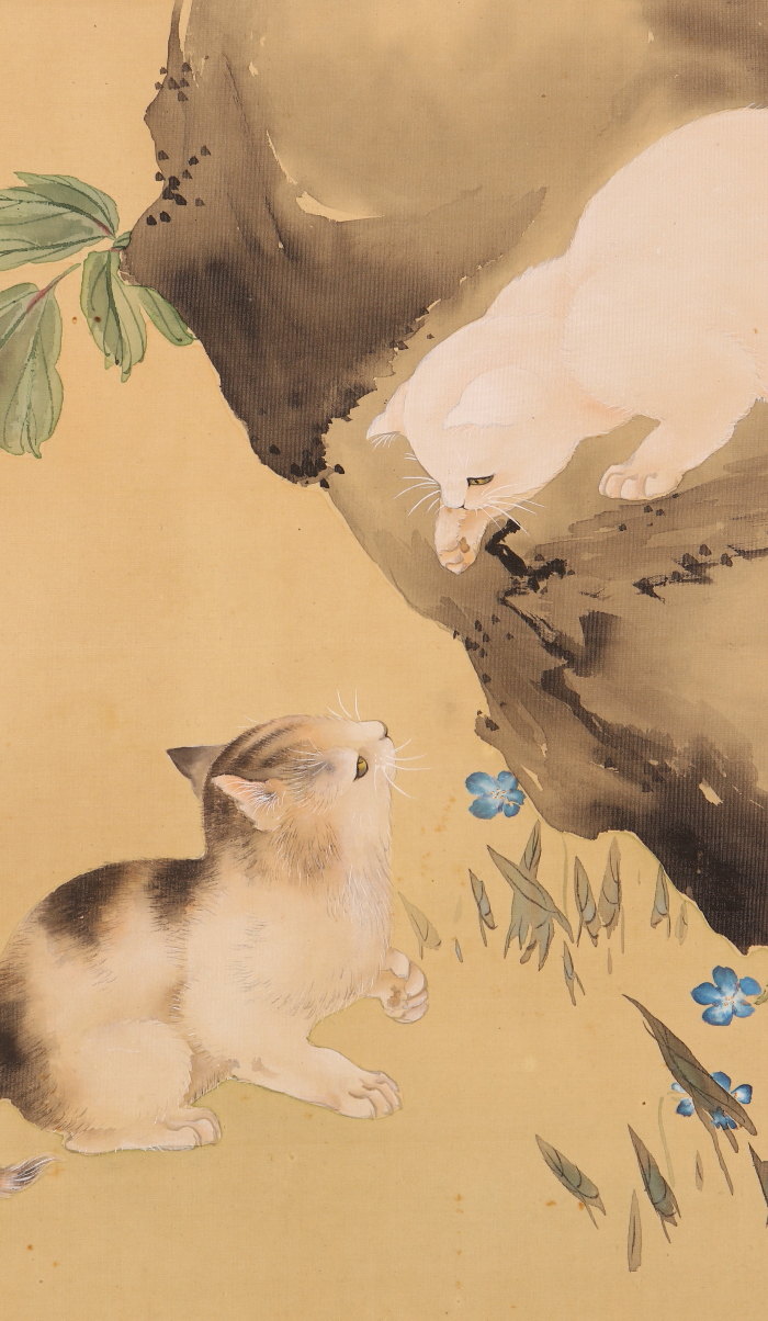 【模写】【伝来】az3265〈藤本翠香〉牡丹に猫図 女流画家 栃木の人の落札情報詳細 - Yahoo!オークション落札価格検索 オークフリー