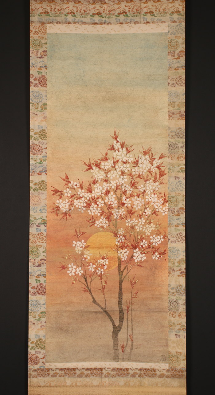 【模写】【伝来】az3344〈藤井達吉〉朝日に桜図 共箱 工芸家 図案家 愛知の人の落札情報詳細 - ヤフオク落札価格検索 オークフリー