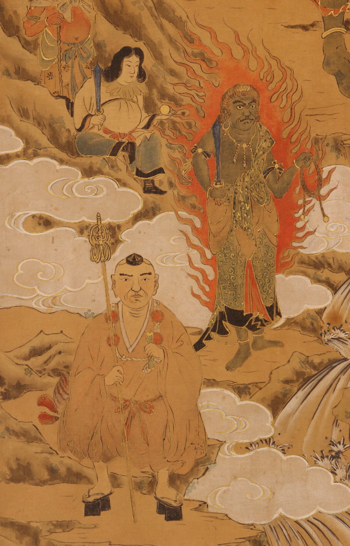 【伝来】az3386 仏画 蔵王権現像 役行者 不動明王 役小角の落札情報詳細 - ヤフオク落札価格検索 オークフリー